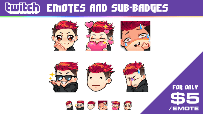 Create custom twitch emotes, badges, sub badges design by Artlienstudio ... Create custom twitch emotes, badges, sub badges design by Artlienstudio ...