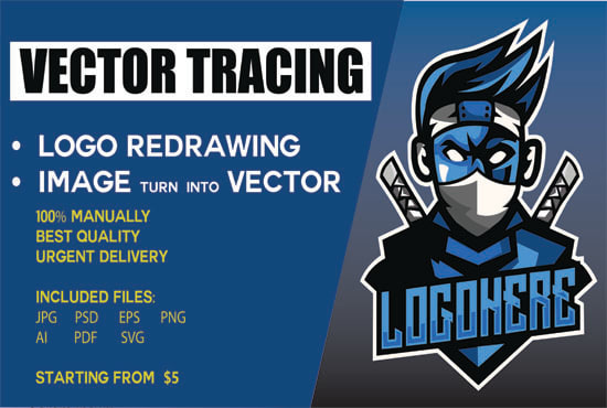 Redo,duplicate,clone,rebuild logo or image to vector by Annu_iqbal | Fiverr