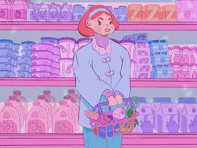 Create a loop animation 2d gif by Honeytown | Fiverr