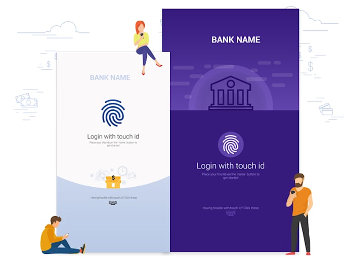 Create for you bank mobile app login screen design by Paulin08 | Fiverr