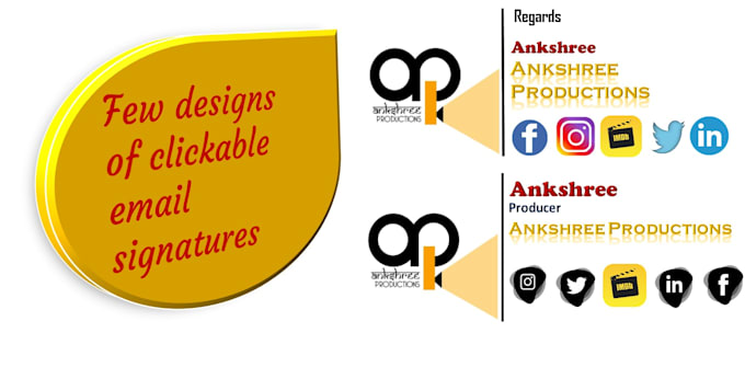 Make world class clickable email signatures and logo by Deepcreates ...