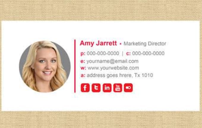 Design html clickable email signature by Arslantarar5 | Fiverr