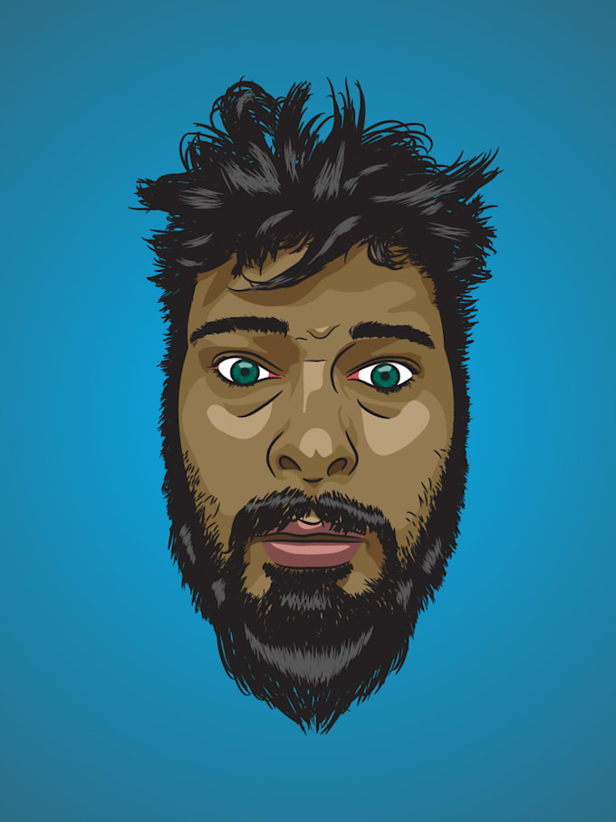 Illustrate a fun vector portrait by Lukenewnham | Fiverr