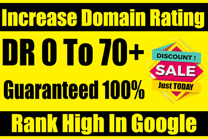 Increase domain rating ahref dr upto 70 plus by Mockupproducer | Fiverr