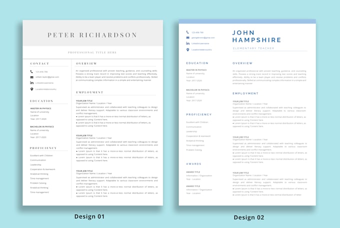 Design resume, cv, templates in ms word, google docs, canva by Reazus ...