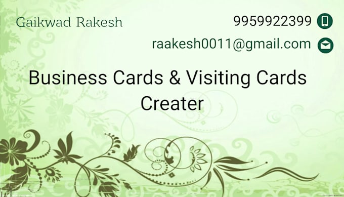 Create world class business card, visiting card, survey form by ...