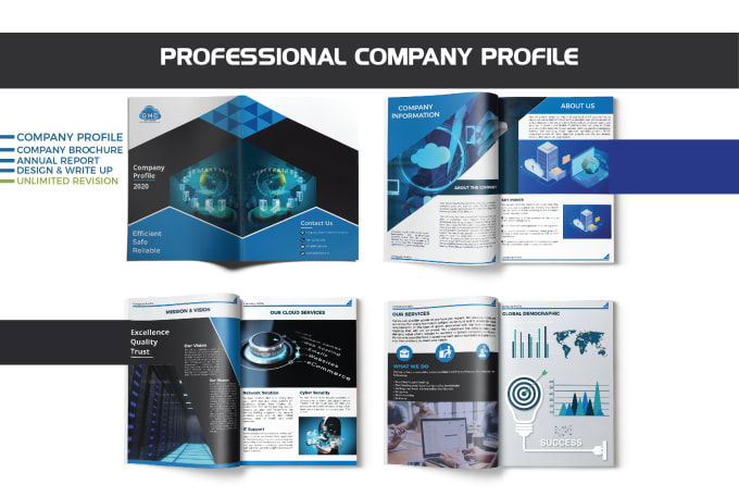 Design premium company profile with custom graphics by Arifullogo | Fiverr