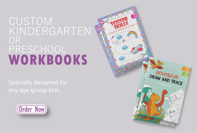 Design custom kindergarten workbooks for kids by Sidraayyaz | Fiverr