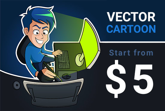Create a vector cartoon character for you by Farhannursahal | Fiverr