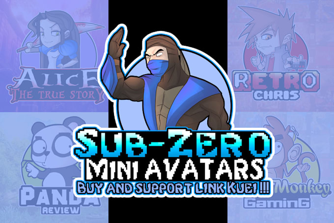 Illustrate quick amazing avatars logo express by Subzeroart | Fiverr