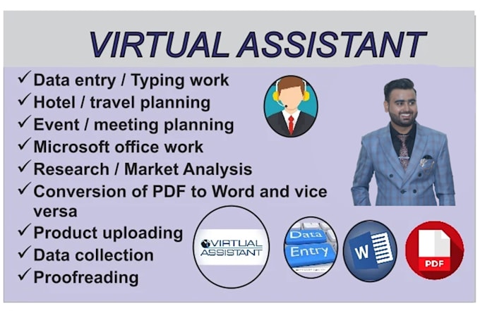 Be your virtual assistant for data entry and web research by Rashid ...