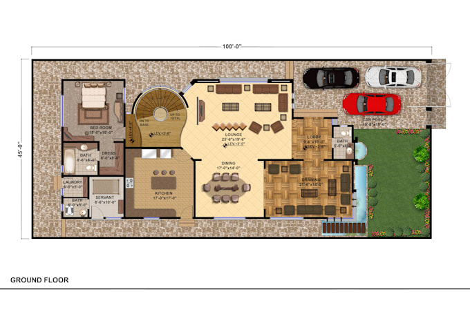 Design architectural layout interior floor plan in autocad by Shakaib92 ...