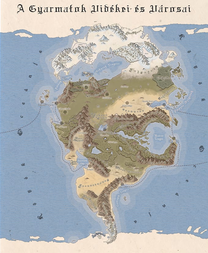 Draw a fantasy map of your continent, area for your dnd world by Enomee ...