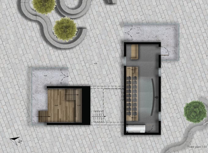 Realistically render your 2d architectural drawings by Madalina_d | Fiverr