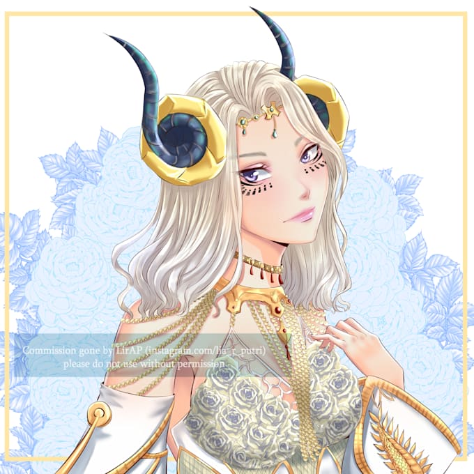 Draw anime style waifu character by Liarp_art | Fiverr