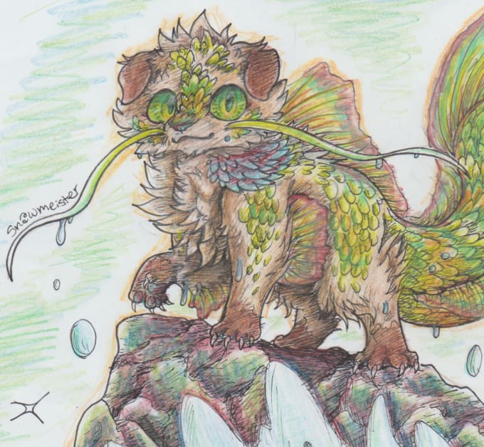 Draw creatures or monsters in colored pencils for you by Snowmeister679 ...