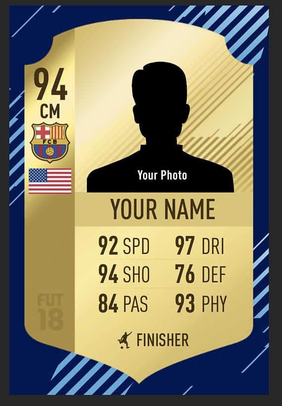 Make your fifa ultimate team card by Erdem4301 | Fiverr