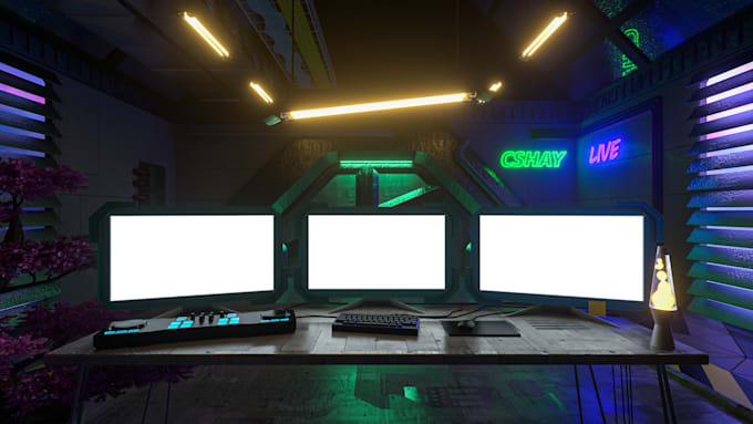 Create you a custom background for your stream by Fluxededge | Fiverr