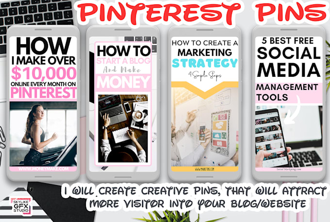 Design professional and creative pinterest pins by Skylike_gfx | Fiverr