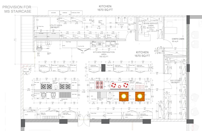 Design complete commercial kitchen layouts for cafe , canteen ...