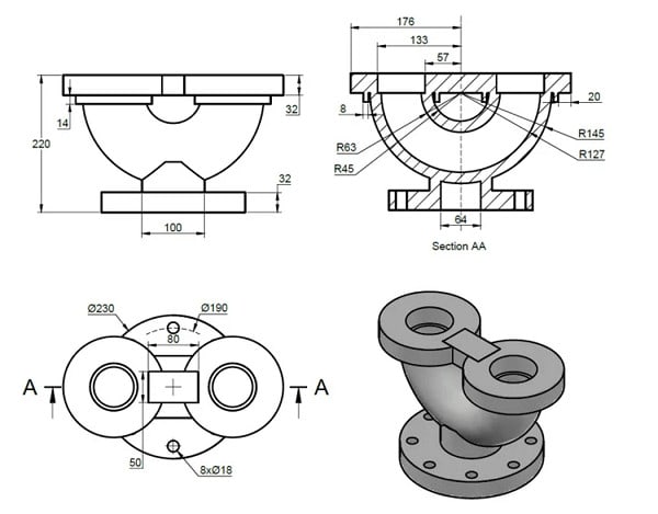 Draw 2d drawing for your product on creo by Rinkutaneja850 | Fiverr