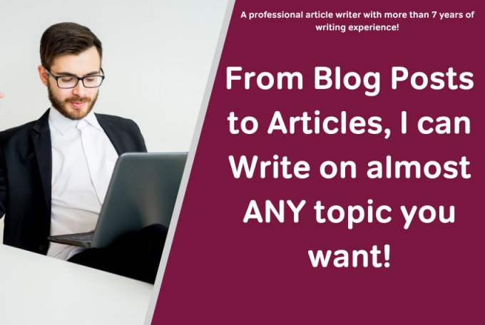 Write articles and blog posts that seo ready for publishing by Atik4v ...