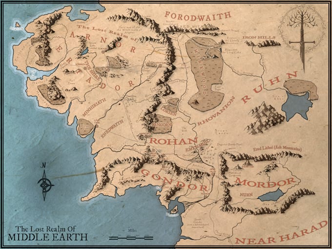 Draw a cool dark fantasy map for you by Enomee | Fiverr