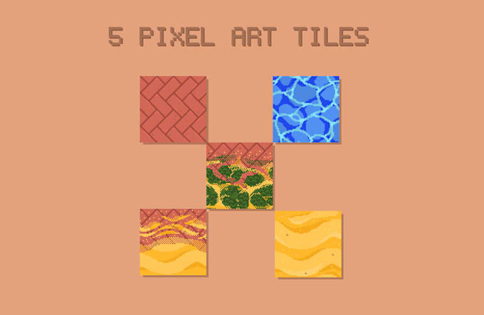 Design 5 wonderful pixel art graphic tiles for your game by Oldninjacat ...