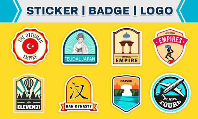 Design custom stickers, badge logo, label in 10h by Potraitart | Fiverr