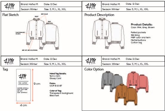 Do fashion tech pack, spec sheet, and size chart by Hafsa_maryam | Fiverr