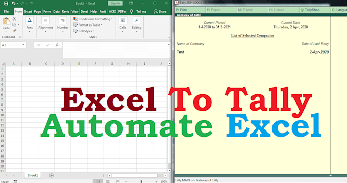 Write vba code to automate excel as you want and make entry directly to tally by Cbeckham_ma ...