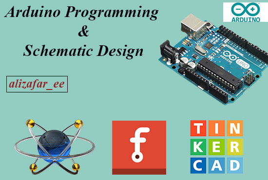 Do arduino programming and provide schematic by Alizafar_ee | Fiverr