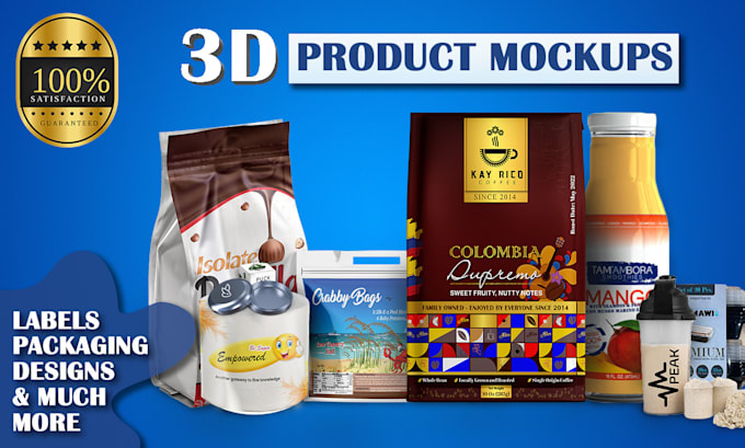 Design professional 3d product packaging mockup and labels by Davinci00 ...
