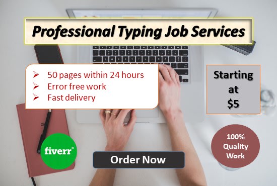 Do fast typing job within 24 hours your typist by Md__nur_alam | Fiverr