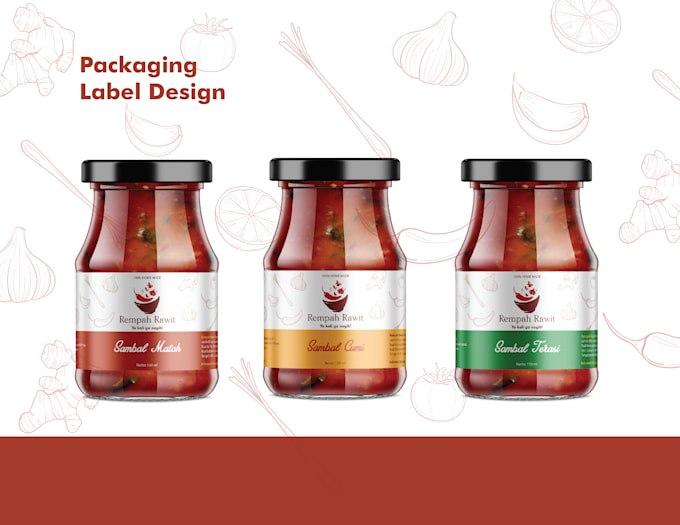 Design packaging label or sticker with illustration by Cindyannisa | Fiverr