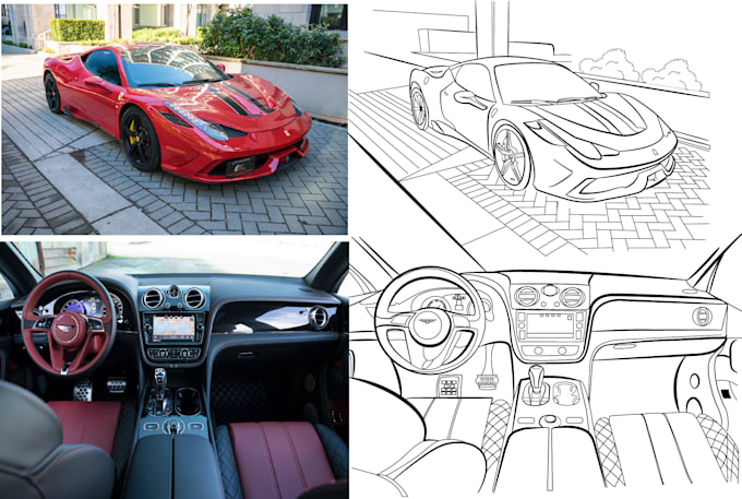 Convert your any image into line art by Sabadilawar46 | Fiverr