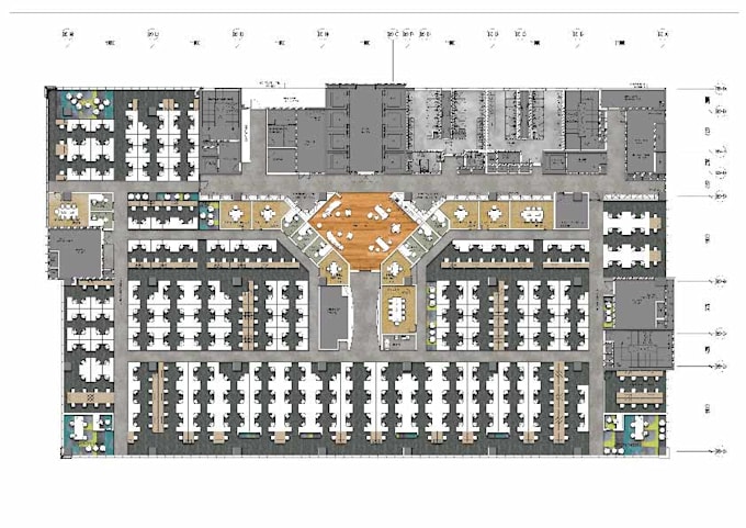 Render 2d office interior floor plans visualization in photoshop by ...