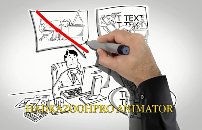 Create an animated whiteboard animation explainers video, hand drawing ...