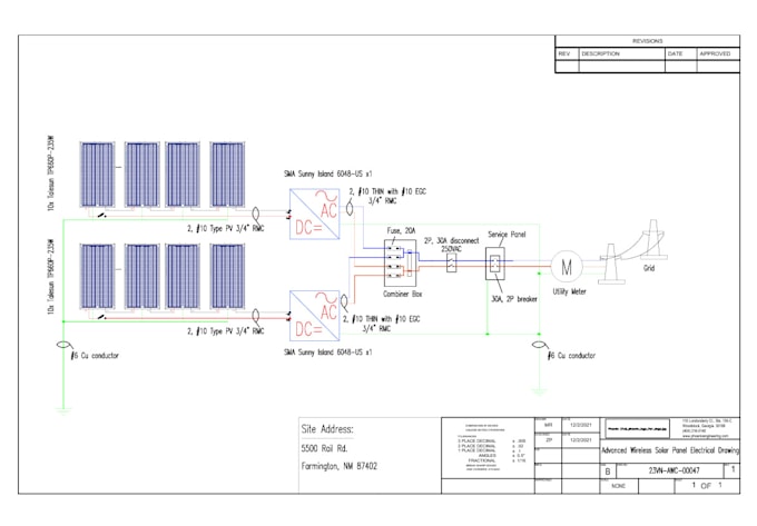 Design or edit electrical single line diagram solar sld schematic of pv ...