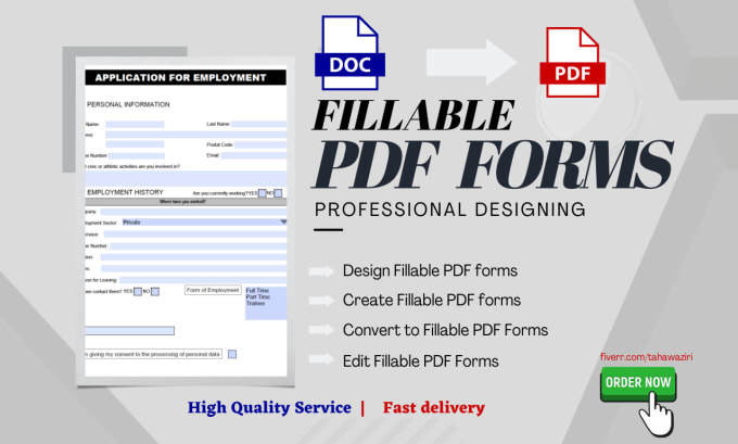 Create interactive fillable pdf form by Tahawaziri | Fiverr Create interactive fillable pdf form by Tahawaziri | Fiverr