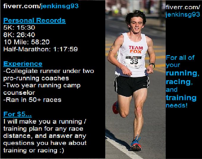 Create a personalized running plan for you by Jenkinsg93 | Fiverr