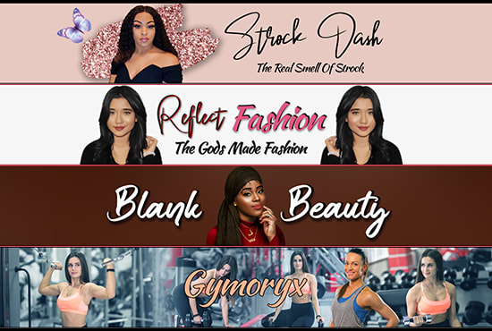 Design professional girly youtube banner, channel art by Tazijob | Fiverr