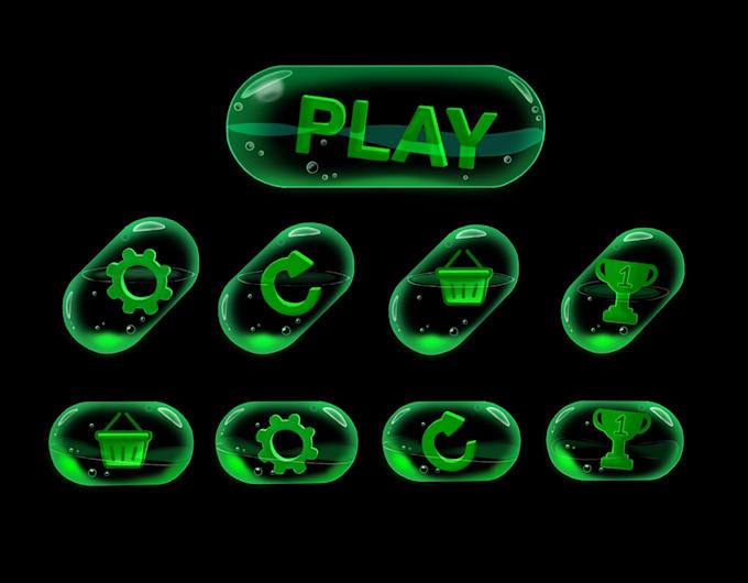 Design 2d game ui, items, buttons and objects for your game by Lalapeha ...