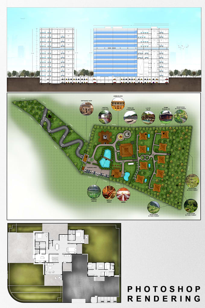 2d photoshop floorplan render by Deejssj | Fiverr