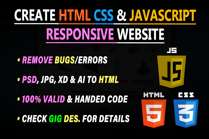 Custom Responsive Website In Html Css Js And Php Psd To Web By Subhansj Fiverr