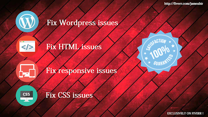 Fix wordpress, html, css, responsive issue in 24 hours by Jameabir | Fiverr