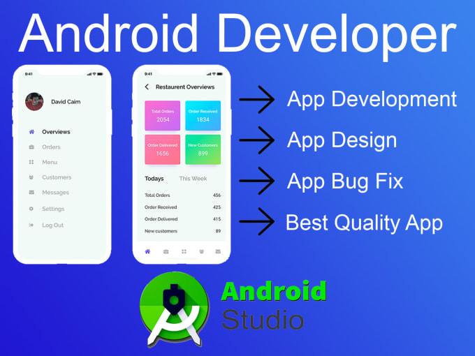 Develop android app in kotlin or java application by Inovativeapps | Fiverr