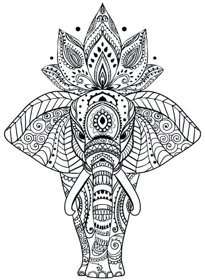 coloring book mandala animals