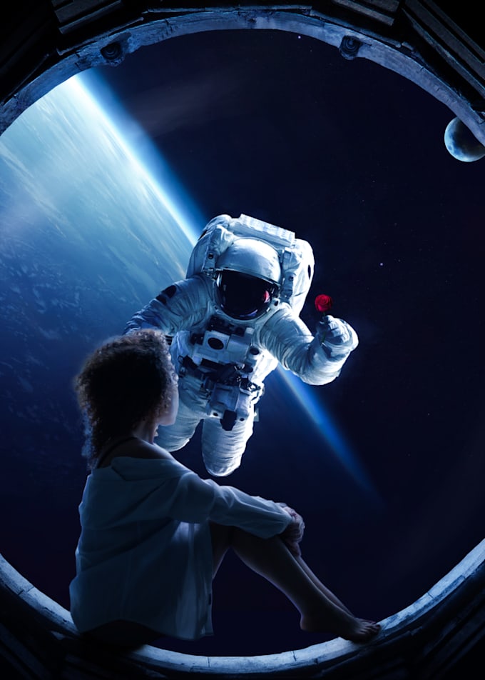 Photoshop composite your photo into a space fantasy or choice of ...