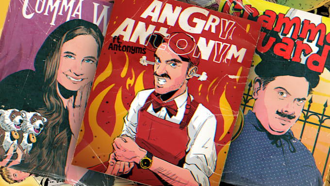 Draw a cartoon portraits of you in a poster style by Lytmfart | Fiverr